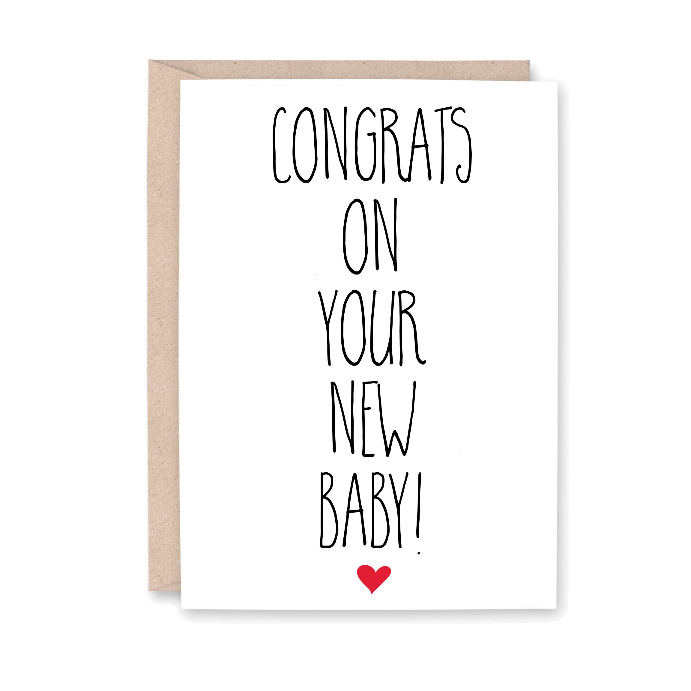 Congrats on Your New Baby | Congrats Card – Striped Hat Studio