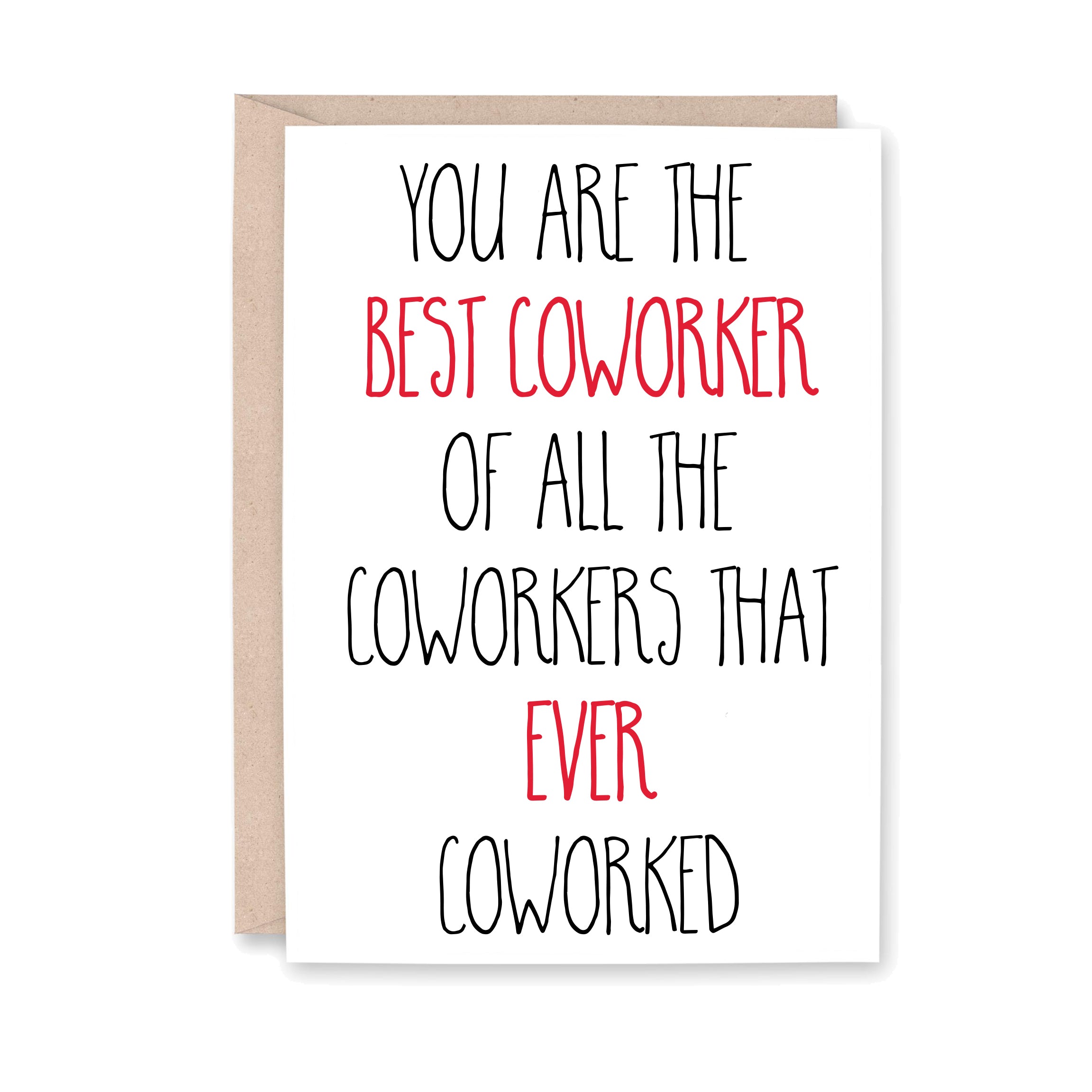 Best CoWorker Ever - Funny Card for Coworkers – Striped Hat Studio